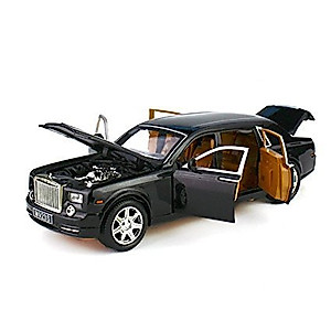 Greshare Model car, 1:24 Rolls-Royce Phantom Diecast Sound & Light & Pull Back Model Toy Car Black New in Box