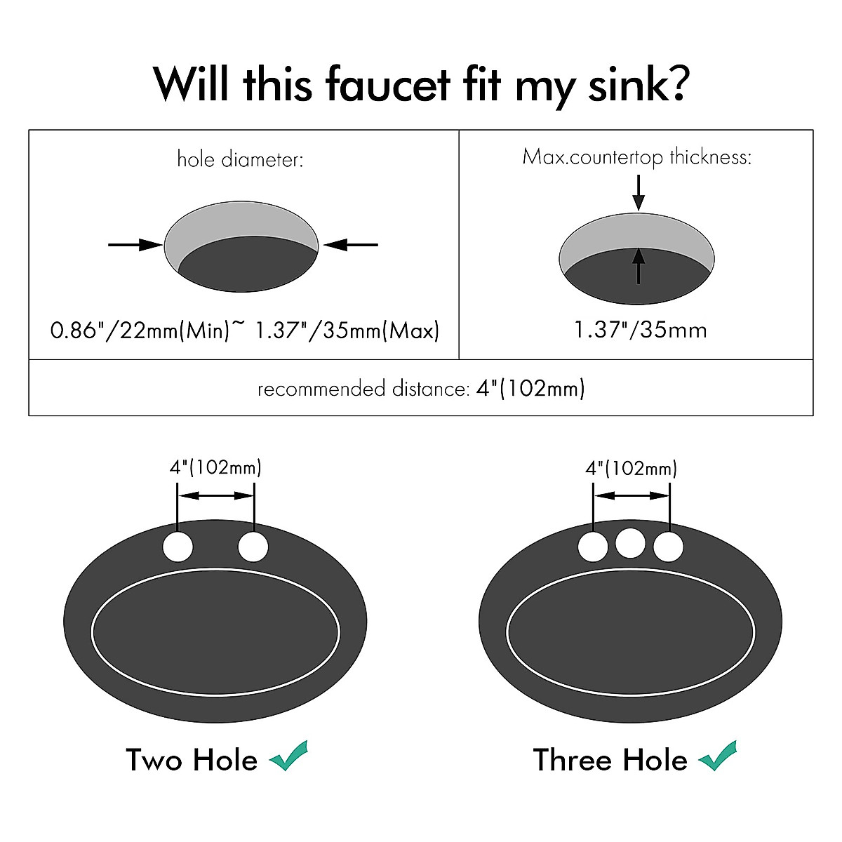 KES Brushed Gold Bathroom Faucet Two Handles 3 Hole 4 Inches Centerset Modern Vanity Brass Faucet, L4101LF-BZ