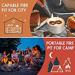 MCleanPin Tabletop Fire Pit for S’Mores,Portable Campfire in A Can,Camping Candles,Mini,Emergcy Heater for Outdoor,3-5 Hours Bonfire Burn Time,No Wood No Embers for Camping Food and Home Indoor
