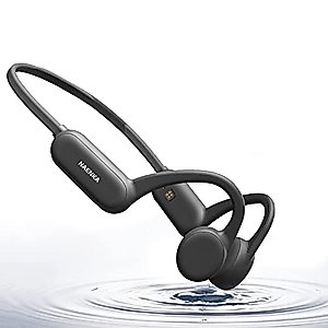 NANKA Bone Conduction Headphones, IPX8 Waterproof Headphones with MP3 Player Built-in 8G Memory, Bluetooth Open Ear Headphones with CVC6.0 Mic for Swimming Running Cycling Driving Gym