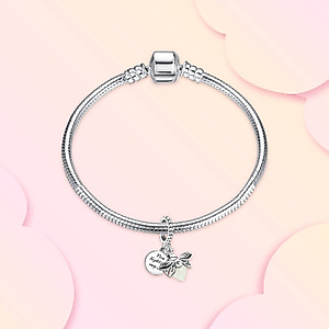 Annmors Jewelry Firefly Charm Glow in the Dark Charm 925 Sterling Silver Dangle for Woman Gifts for Bracelet Necklace