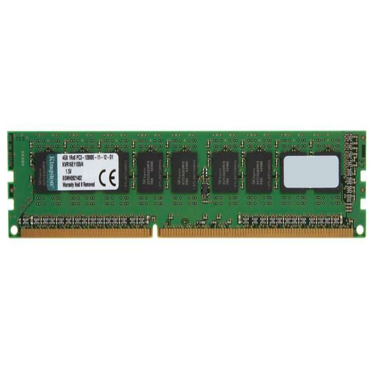 Kingston Technology Value RAM 4GB 1600MHz DDR3 PC3 12800 ECC CL11 DIMM SR x 8 with TS Desktop Memory KVR16E11S8/4