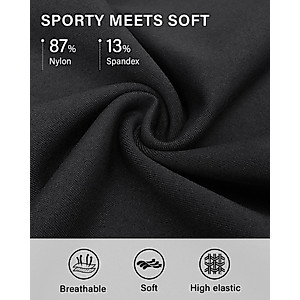 Stelle Womens High Waisted Legging Yoga Pants with Pockets for Workout (Cotton Like Softness-Black, Large)