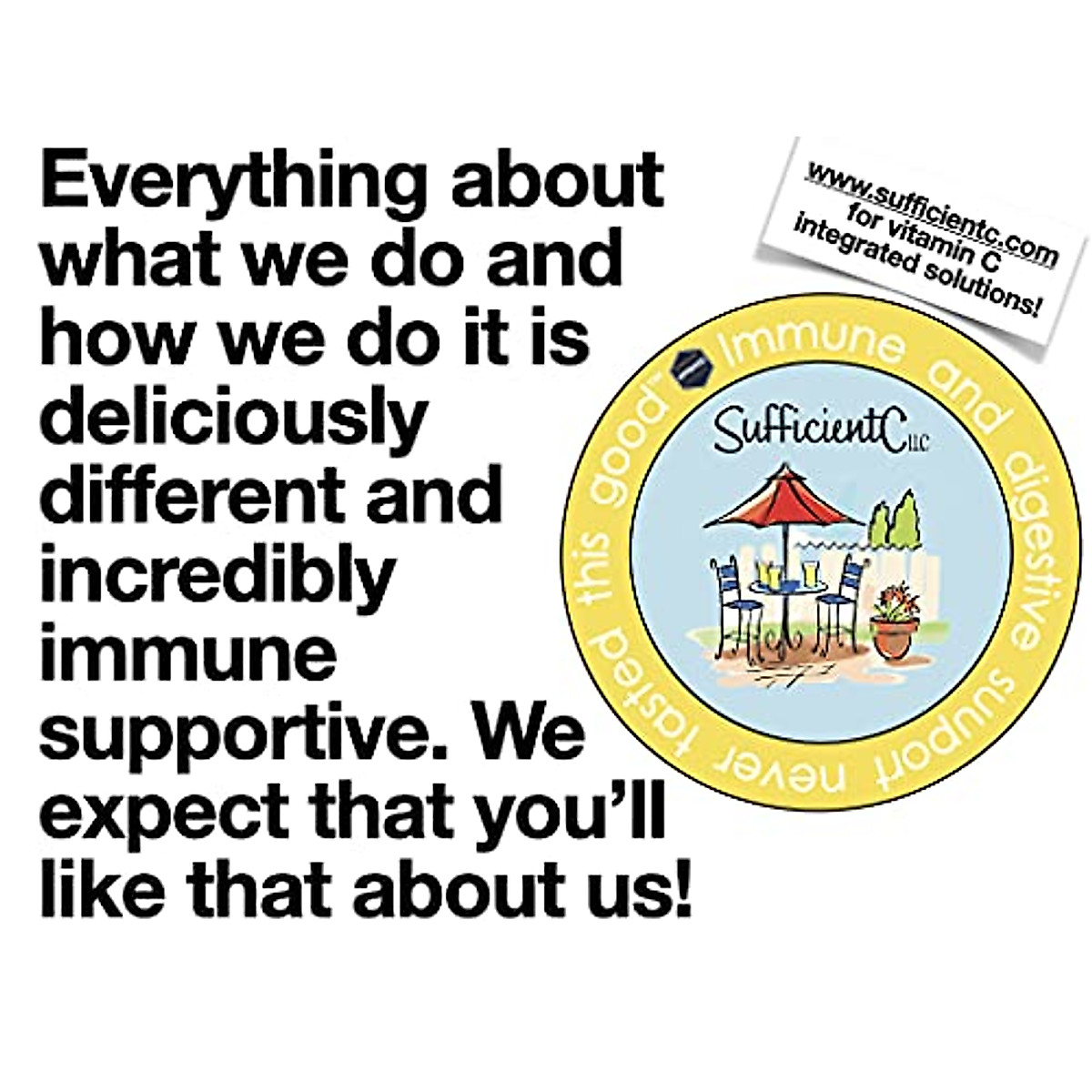 Sufficient-C High Dose Non-GMO Vitamin C Lemon Peach Immune-Ade Drink Mix, Convenient 125 Grams - with L-lysine, Bromelain and a Premium 96% Pure Green Tea Extract - immune, thyroid and collagen support for healthy skin - UTI, acne, cold and canker sore,