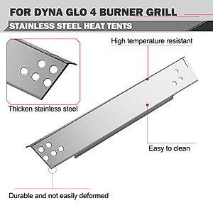 70-01-791 Heat Shield Replacement Parts for Dyna Glo Grill Parts DGP483SSN-D DGP483SSN DGP483CSP-D Heat Tents Dyna Glo 4 Burner Grill Replacement Parts DGP483CRP DGP482CRP Heat Plates Grill Parts