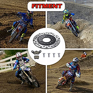 PRO BAT 158mm/6.22" Rear Front Brake Disk Rotor+Brake Pad for 50cc 70cc 90cc 110cc 125cc Chinese Quad Taotao Boulder B1 Coolster 3050HD ATV Kids Four Wheeler