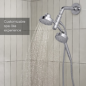 KOHLER 23218-CP Awaken 2-in-1 Multifunction Shower Combo Kit, Showerhead and Handshower Set, 2.5 GPM, Polished Chrome