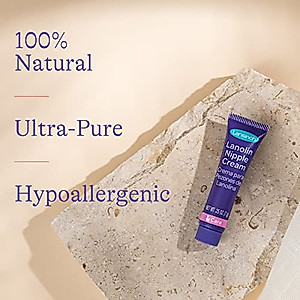 Lansinoh Lanolin Nipple Cream, Safe for Baby and Mom, Breastfeeding Essentials, 3 Mini Tubes, Each 0.25 Ounces