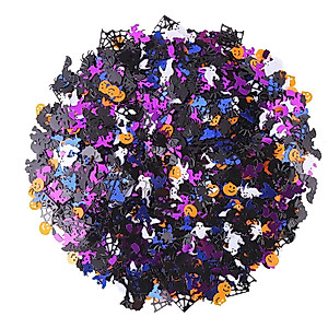 DIYASY 3000 Pcs Halloween Confetti Glitter,Confetti Sprinkles Bats Spider Pumpkin Table Scatter for Halloween Table Decorations