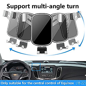 musttrue LUNQIN Car Phone Holder for 2018-2023 Chevrolet Equinox SUV [Big Phones with Case Friendly] Auto Accessories Navigation Bracket Interior Decoration Mobile Cell Mirror Phone Mount