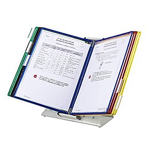 Tarifold Desktop Reference System With 10 Display Pockets, Assorted Colors, 20 Sheet Capacity (D291)