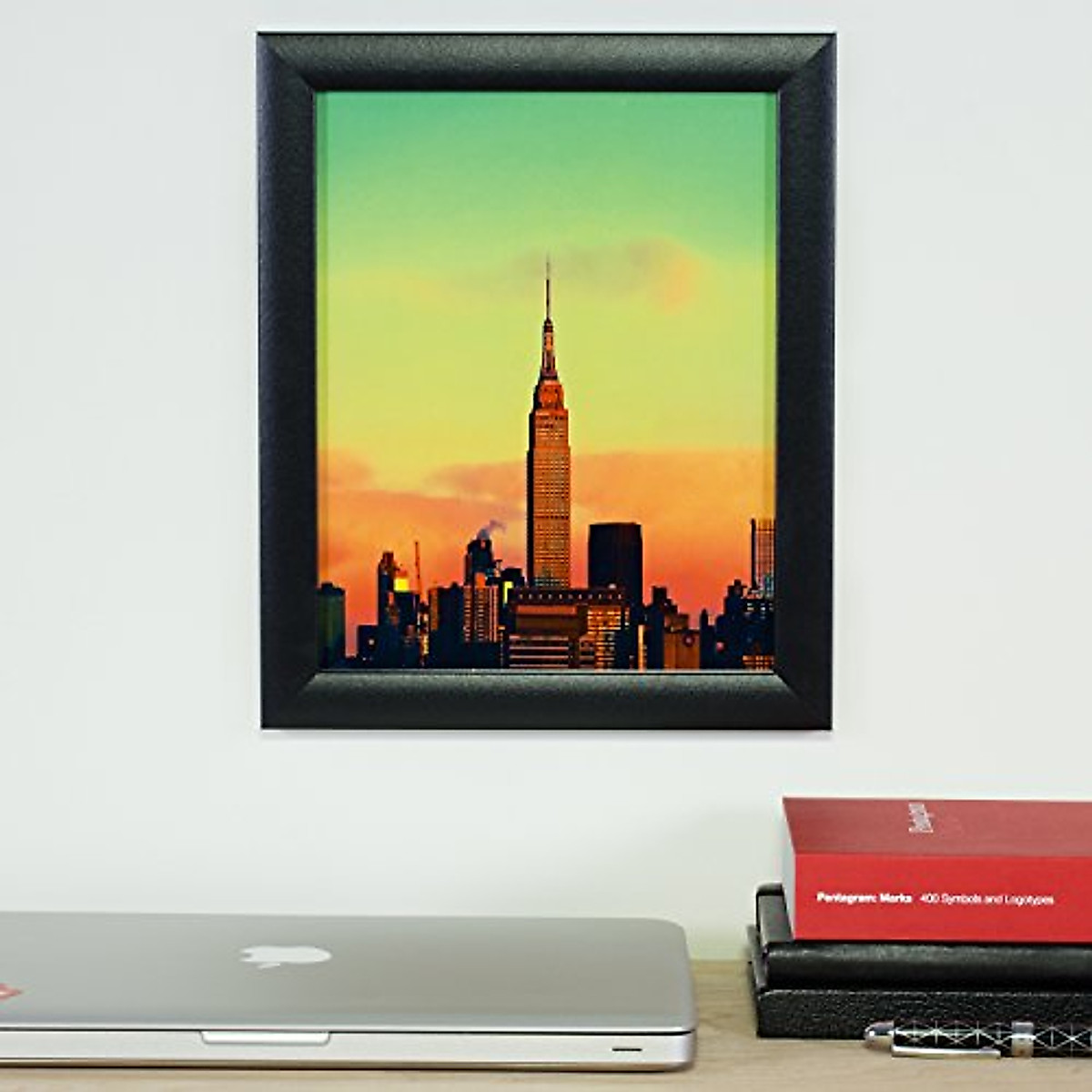 Craig Frames 16x20 Black Picture Frame, 1" Smooth Finish, Matte Poster Display