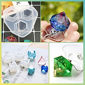 LET'S RESIN Jewelry Making Kit with 16 Silicone Molds, 100 Eye Pins, and Tools for Resin Crafts