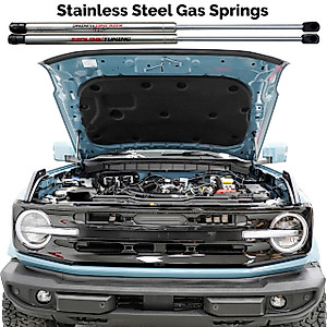 Redline Tuning 21-11039-03 Hood MaxLIFT ELITE System Compatible with Ford Bronco 2021+ (Stainless Steel Struts - Bolt in System)