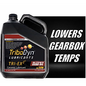TriboDyn TRI-EX2 Full Synthetic 50W Gear Oil with Ceramic Coating (1 Gallon)