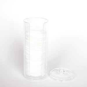 BBDOU Cosmetic Cotton Pad Holder, Makeup Cotton Rounds Holder Makeup Removers, Acrylic Cosmetic Cotton Pad Organizer Container Dispenser Storage Display Rack