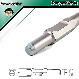 Monkey King Bar-17IN Hex Tamper Shank and Plate for (30MM) Jack Hammer Bit Electric Demolition Concrete Breaker
