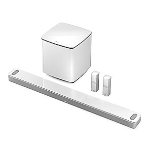 Bose Smart Ultra Soundbar, Surround Sound System for TV, Dolby Atmos Soundbar for TV Plus Alexa and Google Voice Control, White