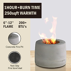 Mavalzy Tabletop Fire Pit, Premium Portable Tabletop Rubbing Alcohol Fireplace Table Top Fire Pit Bowl Long Burning Smokeless Indoor Outdoor Mini Fireplace