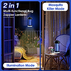 Bug Zapper,Bug Zapper Outdoor,4200V Plug in Mosquito Zapper with LED Light,Fly Trap for Indoor&Outdoor Waterproof Mosquito Killer,Electric Fly Traps