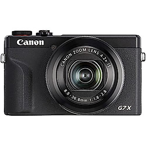 Camera Bundle for Canon PowerShot G7 X Mark III Digital Camera Black with Wi-Fi and Bluetooth + Accessories Kit (64GB, Flexible Tripod, LED Light, and More)