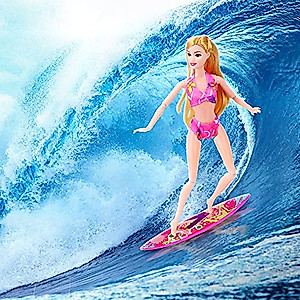 ZITA ELEMENT 44 Pcs 11.5 Inch Girl Doll Swimsuits Clothes and Accessories Mermaid Bikini Swimwear Bathing Suits Outfits with Shoes Swimming Ring Glasses Diving Suit Surfboard Beach Chair