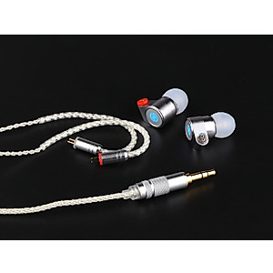 Linsoul 2022 Upgraded TIN HiFi T2 DLC 2DD 10mm Dynamic Driver in Ear Monitor Earphone with Detachable 0.78mm 2Pin 5N 8 Core Silver-Plated Cable, Aluminum Cavity for Audiophile DJ Musician