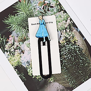 QQQ Bookmarks for Kids Frozen Accessories3D Non-Slip Cute Princess Bookmark and Page Holder Unique Gift Idea Anime Snow PVC Book Marker Reading Accessory Girls Lovers,Students,Women Men