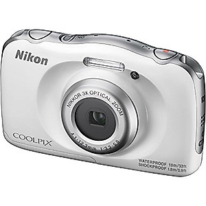 Nikon COOLPIX W100 13.2MP 1080P Digital Camera w/ 3X Zoom Lens, WiFi, SnapBridge, White (26515B) - (Renewed)