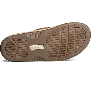 Sperry Mens Baitfish Thong Sandals, Dark Tan, 12