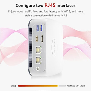 FUNYET Mini PC Gaming PC, Desktop Computer with Intel 12th Gen Alder Lake N95(up to 3.4GHz), 16GB DDR4 RAM 512GB SSD, Supports 4K Displays, Windows 11 Pro