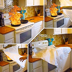 Parcil Distribution Large Fire Extinguisher Blanket. Chemical Free, No Mess, Easy to Store, Fire Extinguisher.