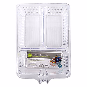 CTG, Luciano Collection, All Purpose Storage Bin with Handle, 8"" x 12"", Clear