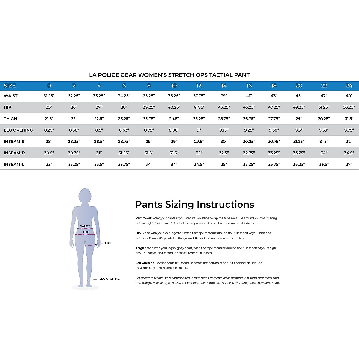 LAPG Women's Gear Stretch Tactical Pants, 7 Pocket Cargo Pants for Women, Durable Flex Ladies Work Pants for Outdoor & Hiking, Navy, 20 Regular