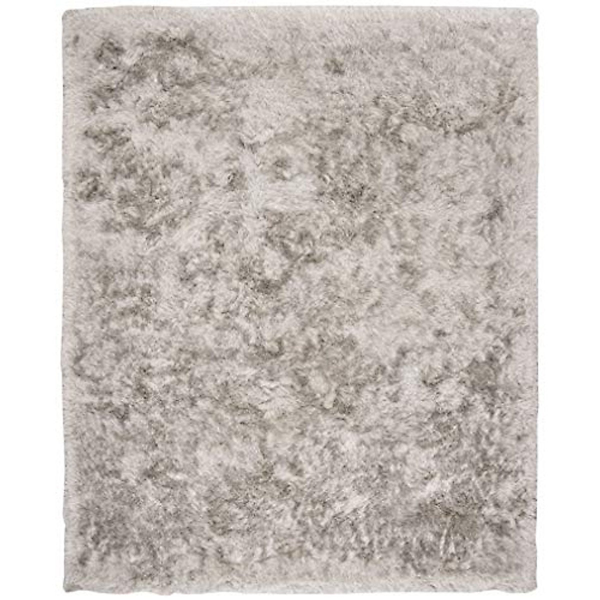 SAFAVIEH Ocean Shag Collection 9' x 12' Light Grey OCG101F Handmade Solid 2.4-inch Extra Thick Area Rug
