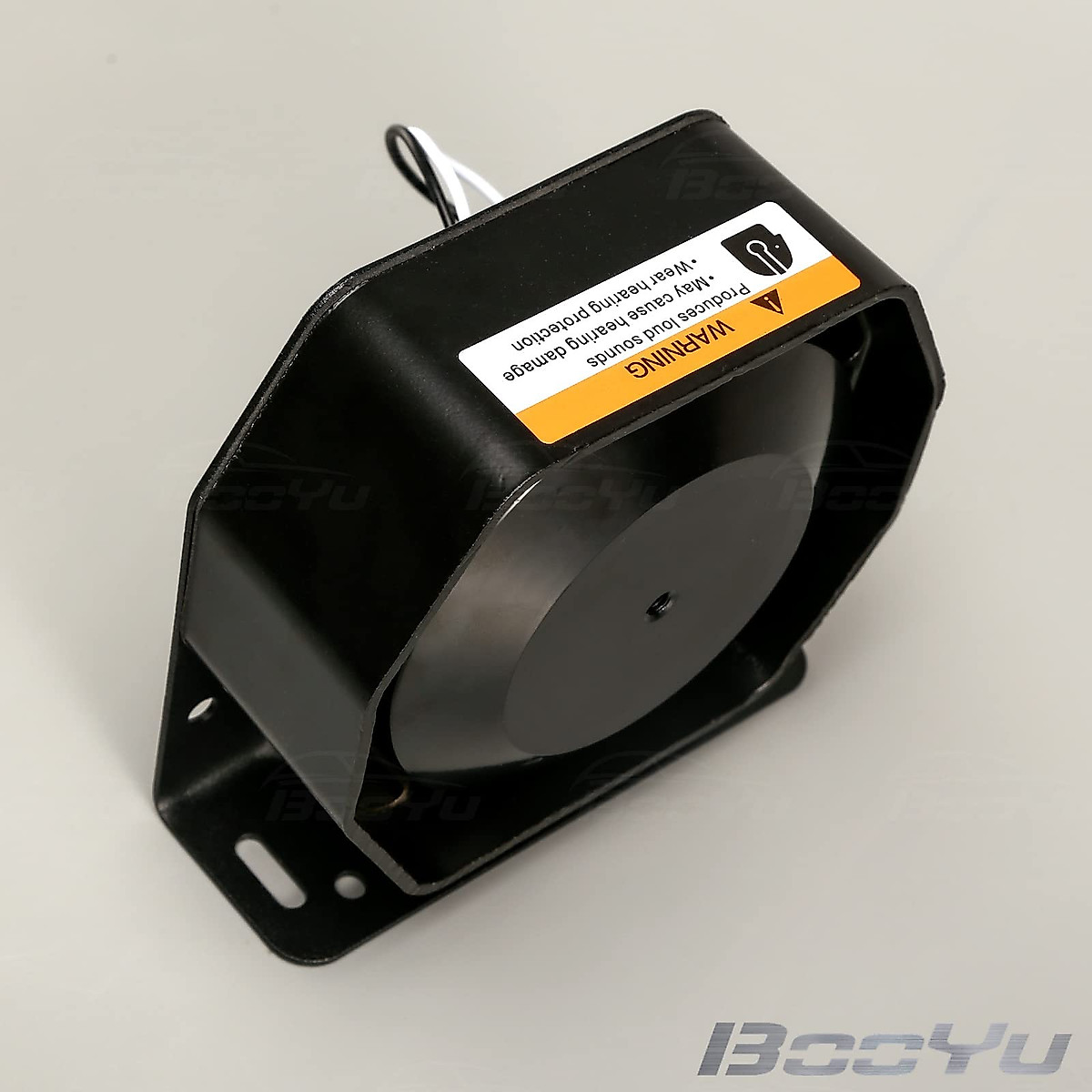 BooYu 200W Compact High-Performance PA Siren Horn Speaker [Ultra Slim] [8 Ohms] [125-135 dB] [IP66 Waterproof] [Capable with Any 100-200 Watt Siren] for Police Car, Ambulance, Fire, Engineer Vehicles