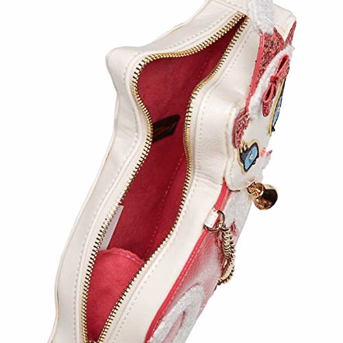 Betsey Johnson Kitsch Holiday Kitty Crossbody Bag, Pink Multi