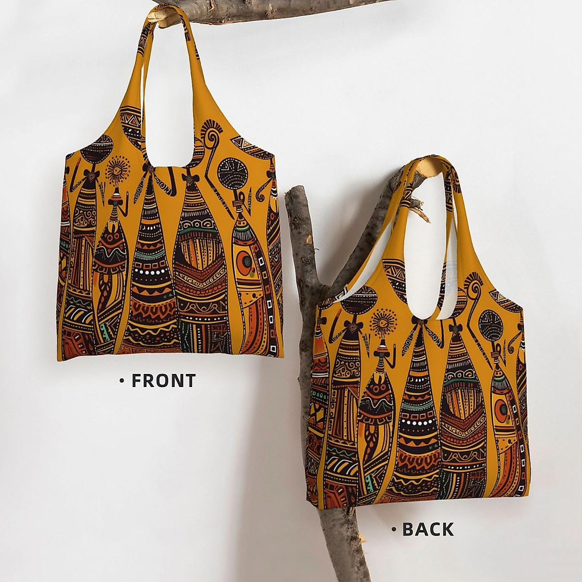 Creative African Culture Print Canvas Tote Bag Aesthetic Tote Bag Reusable Shopping Bag For Women Men Gift Bag