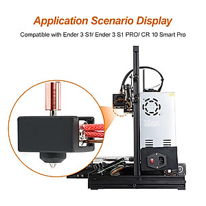 Sprite Extruder Upgrade Heater Block Kit for Creality, Ender 3 S1 Pro Hotend with 5 Copper Plated Nozzles and 4 Silicone Socks, Fit for Ender 3 S1, Ender 3 S1 Pro, CR10 Smart Pro