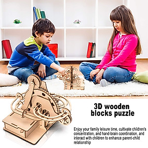 Marble Run 3D Wooden Puzzle for Adults and Teens,DIY Model Kit,Educational Jigsaw Puzzles Building Toys, STEM Projects Science Experiments Runs on Solar, Gift for Women/Kids Ages 8-10-12-14
