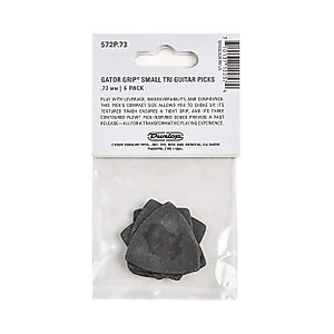 JIM DUNLOP Gator Grip Small Triangle .73mm Guitar Picks, 6 Pack (572P073)