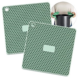 Pratico Kitchen Multipurpose Silicone Pot Holder, Trivet, Jar Opener and Spoon Rest, Light Grey