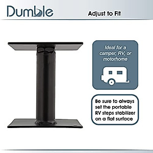 Dumble RV Step Stabilizer - 4-8in Adjustable Height Step Tool with 1000lb Load Capacity for Camper, Motorhome, or RV