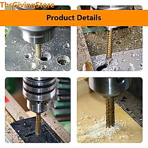6 Pcs Titanium Coated Step Drill Bits Set, 3 Sizes of Step Drill Bits and 3 Sizes of Twist Drill Bits, High Speed Steel Drill Bits Set for Metalworking, Woodworking Tools, Hole Drilling