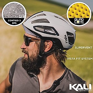 Kali Protectives UNO Bicycle Helmet for Adults - Mountain Bike Helmet for Men and Women with Locking Buckle and Sliders; Helmet with Maximum Airflow Vents for Urban Cycling