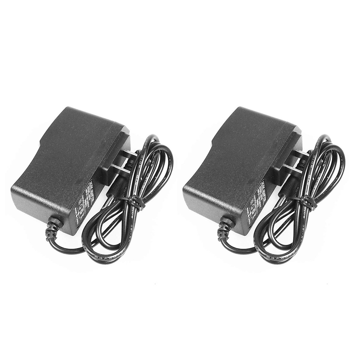 NOYITO 3V 1A Power Adapter AC110V 100-240V to DC 3.0V 1000mA 3.0W Power Supply Black Cable Length 4.5ft (Pack of 2)