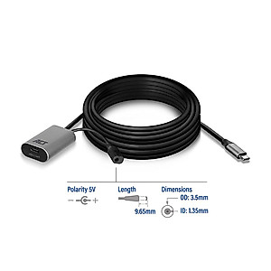 ACT Active USB C Extension Cable, USB 3.2 SuperSpeed 5 Gbps, Optional 5V Power Input, Extend up to 15m, Cable Length 5m - AC7060