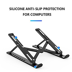 Laptop Stand, Laptop Stand Cooling Pad for Desk, Stable Laptop Stand/Riser ABS Material Laptop Stand for Tablet Computer, for Mac,Lenovo,10-17 Laptop, Large, Black