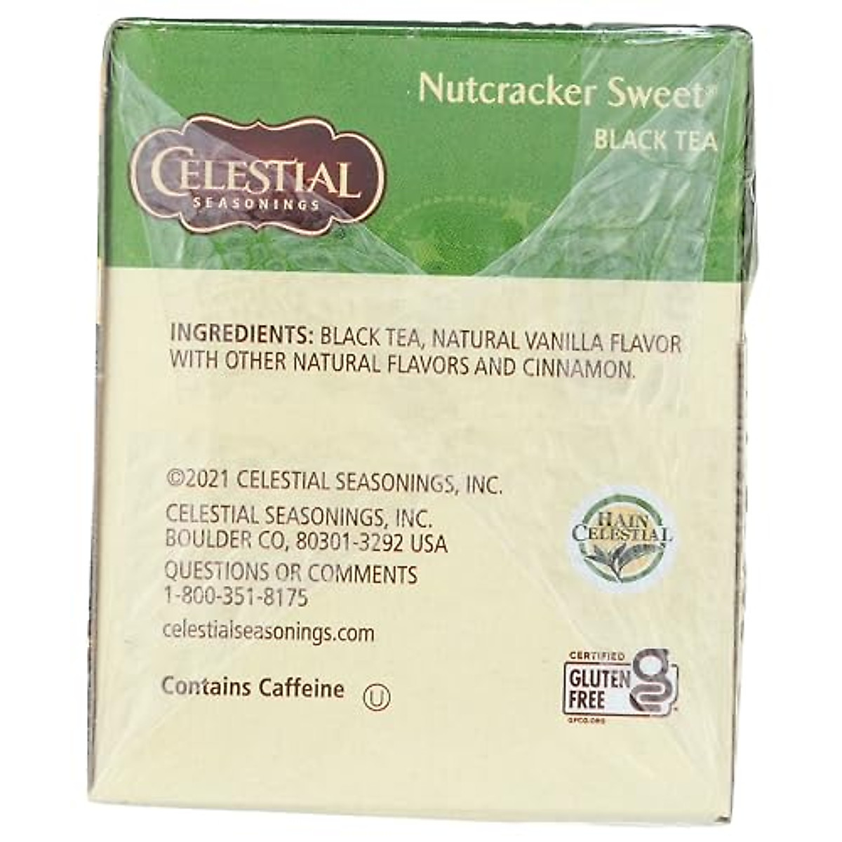 Celestial Seasonings Black Tea, Nutcracker Sweet, 18 Count