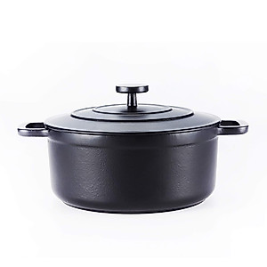 MOOSSE Premium Dutch Oven, Enameled Cast iron Pot for Induction Cooktop, Stove, Oven, No Seasoning Required, Made in Korea, 4.2 Quarts (4L), 9.4” (24 cm)